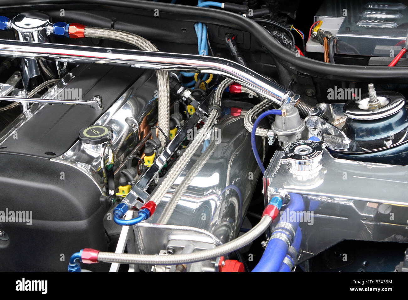Chrome show engine, 2007 Stock Photo - Alamy