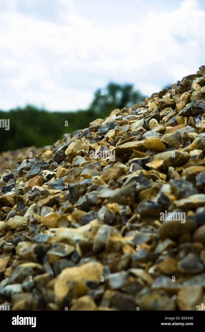 A quarry stores aggregate sand concrete and rocks Stock Photo - Alamy