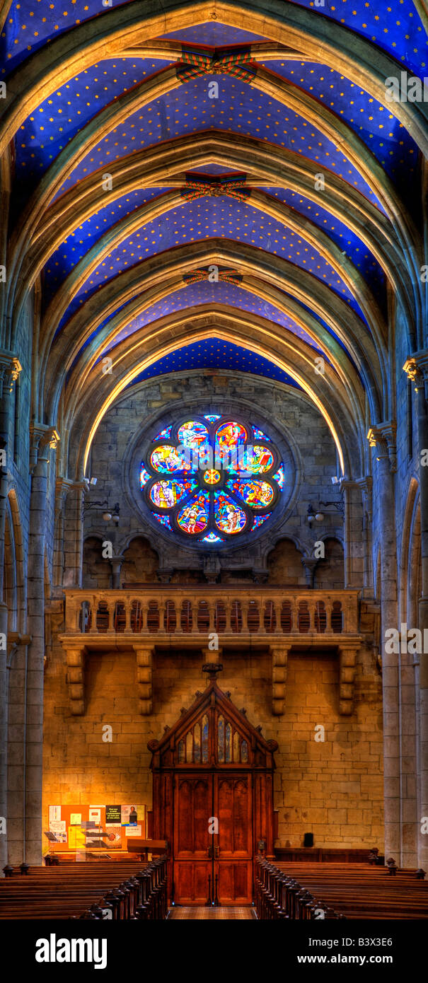 Interior of the Collegiale, a popular Neuchatel tourist destination ...