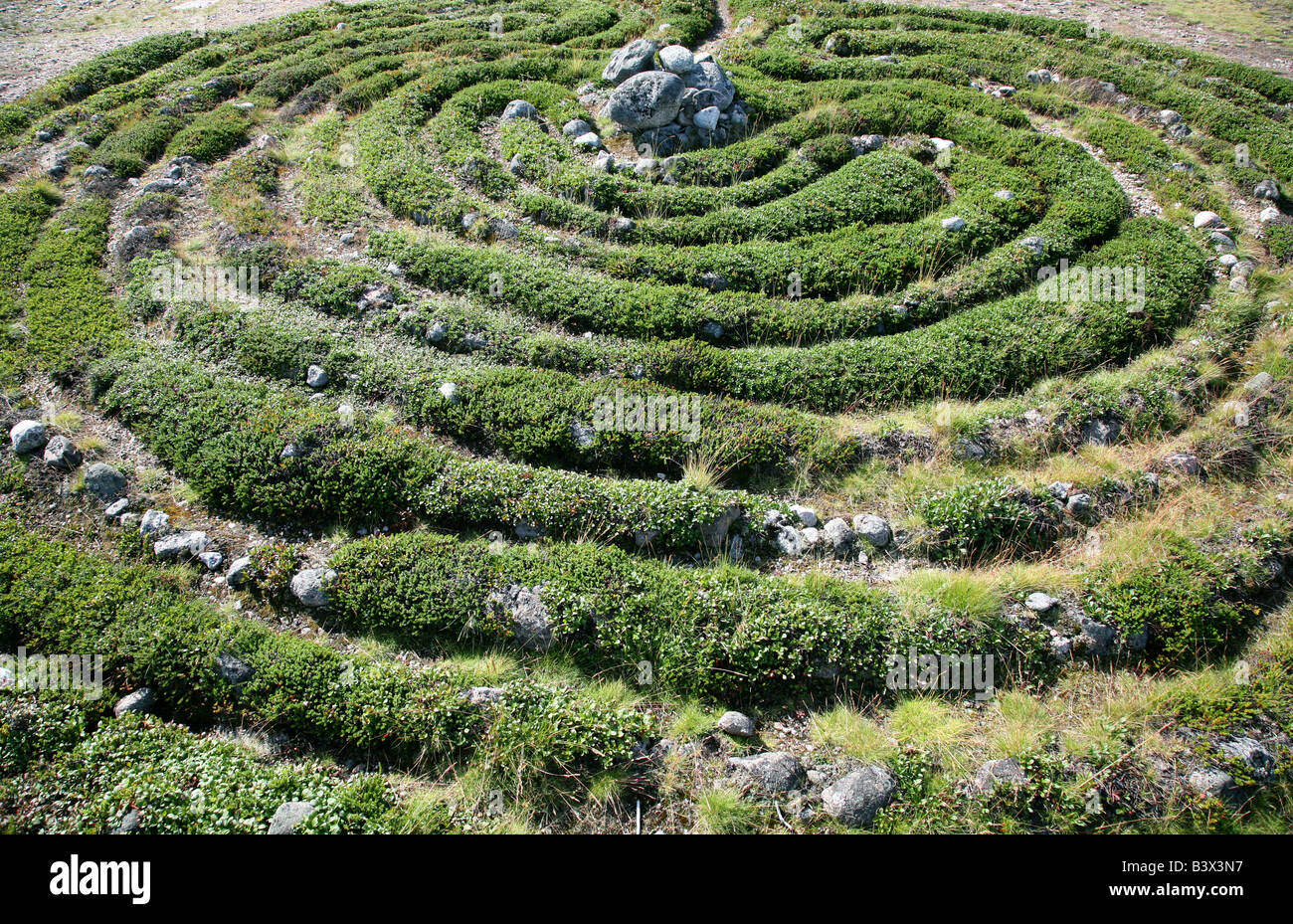 Prehistoric stone labyrinth on the Zayatsky islands close to the ...