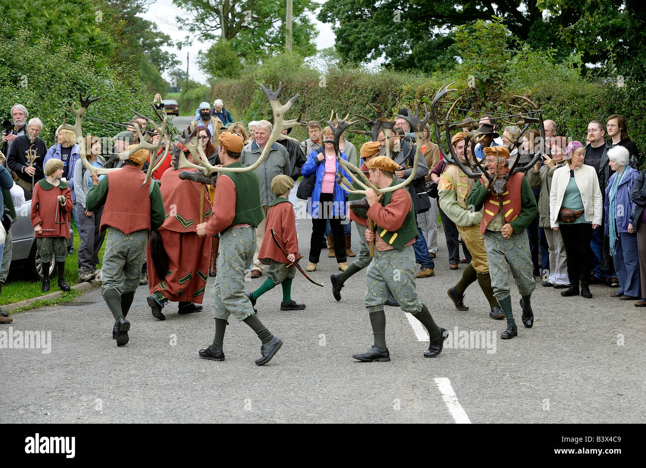 The Abbots Bromley Horn Dance held annually on Wakes Monday in Abbots ...