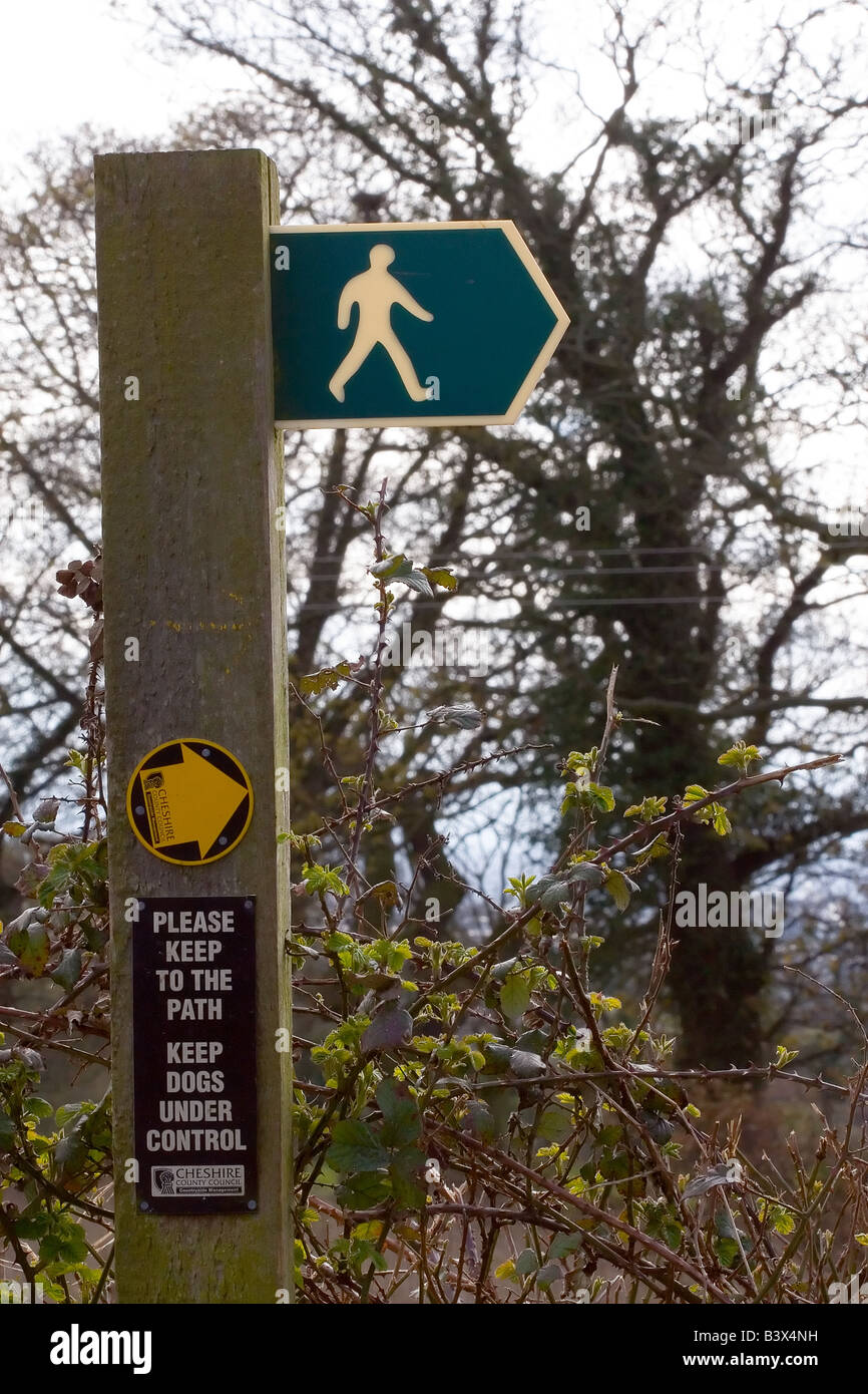 Public Footpath Sign Stock Photo - Alamy