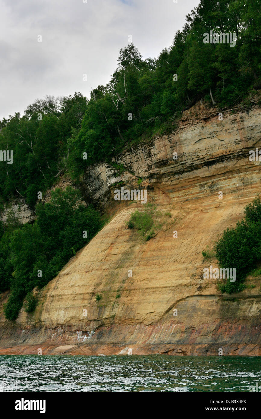 rock landscape nature summer Michigan lake Superior Stock Photo - Alamy