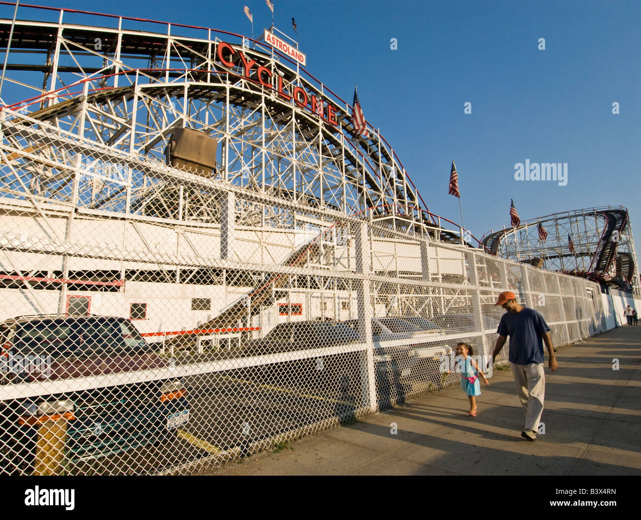 The cyclone roller coaster at coney island hi-res stock photography and ...