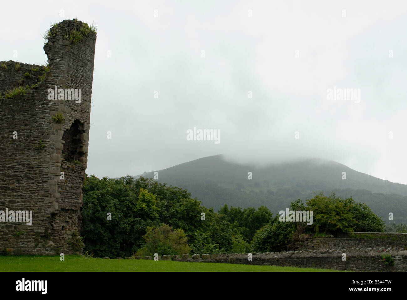 Abergavenny Castle, Wales Stock Photo - Alamy