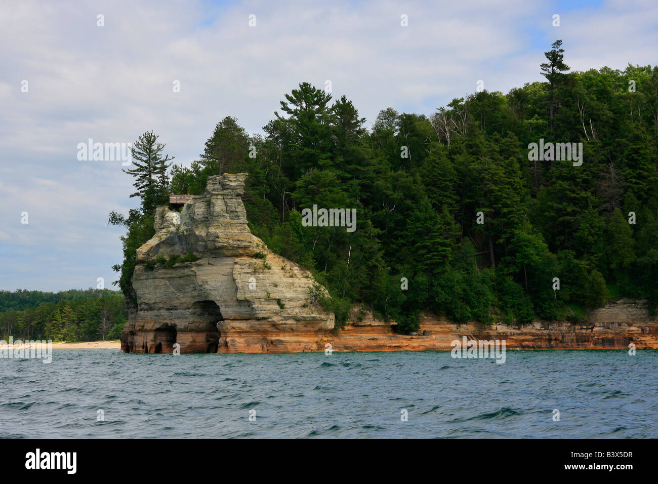 Miners Castle Pictured Rocks view from Lake Superior MI USA horizontal ...