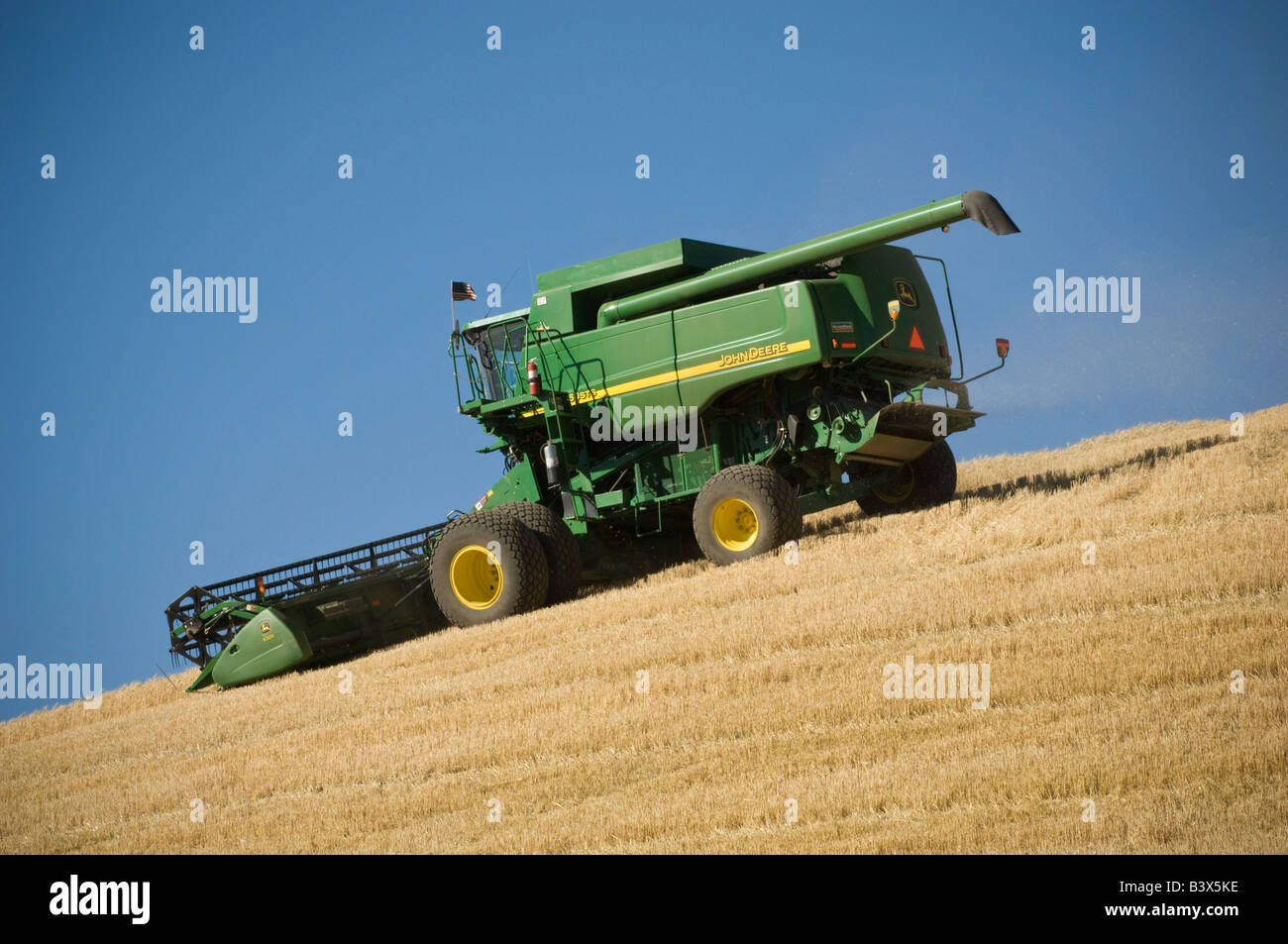 Wheat Harvest in Palouse, Washington, USA Stock Photo - Alamy