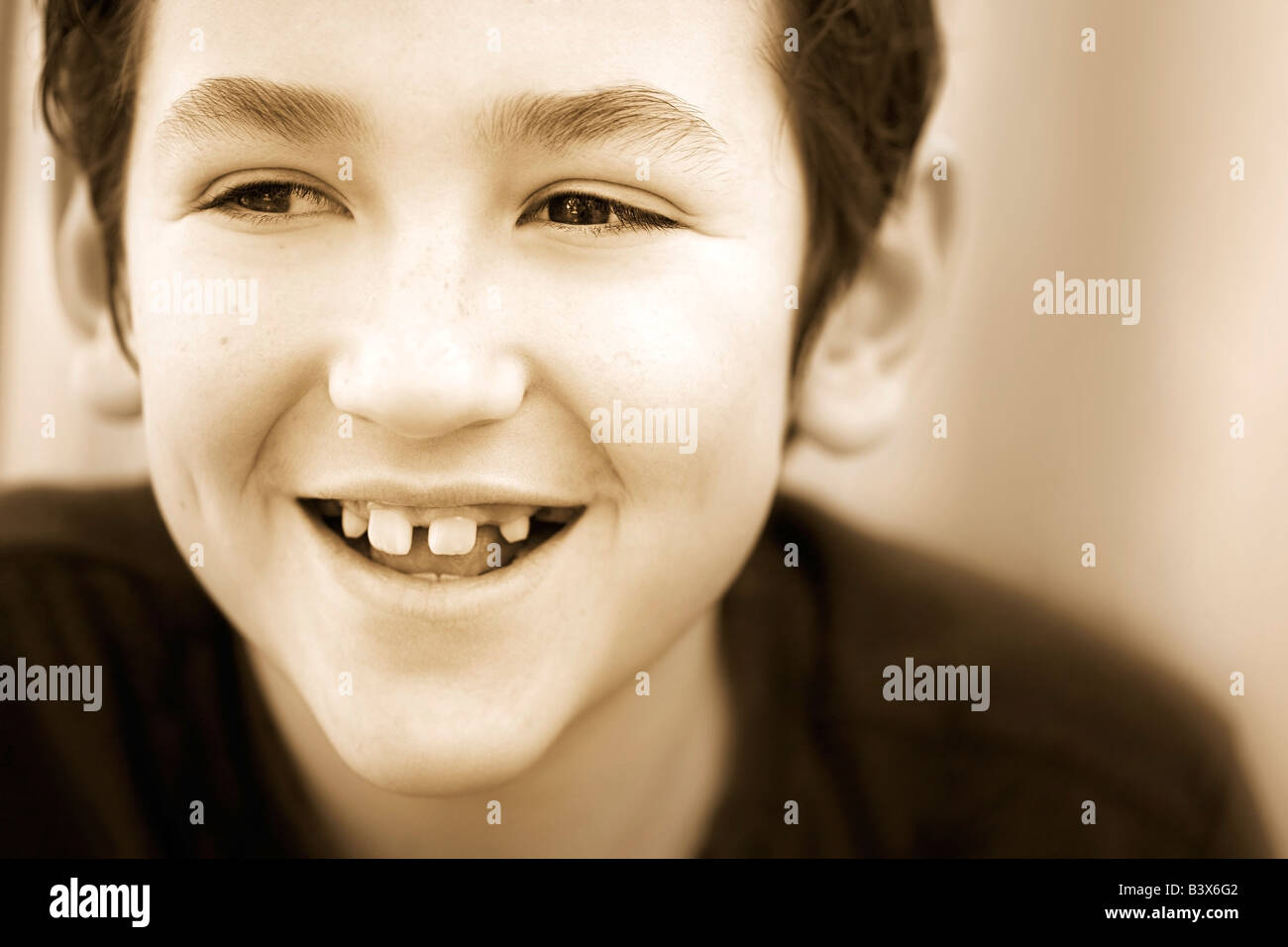 Portrait of boy smiling Stock Photo - Alamy