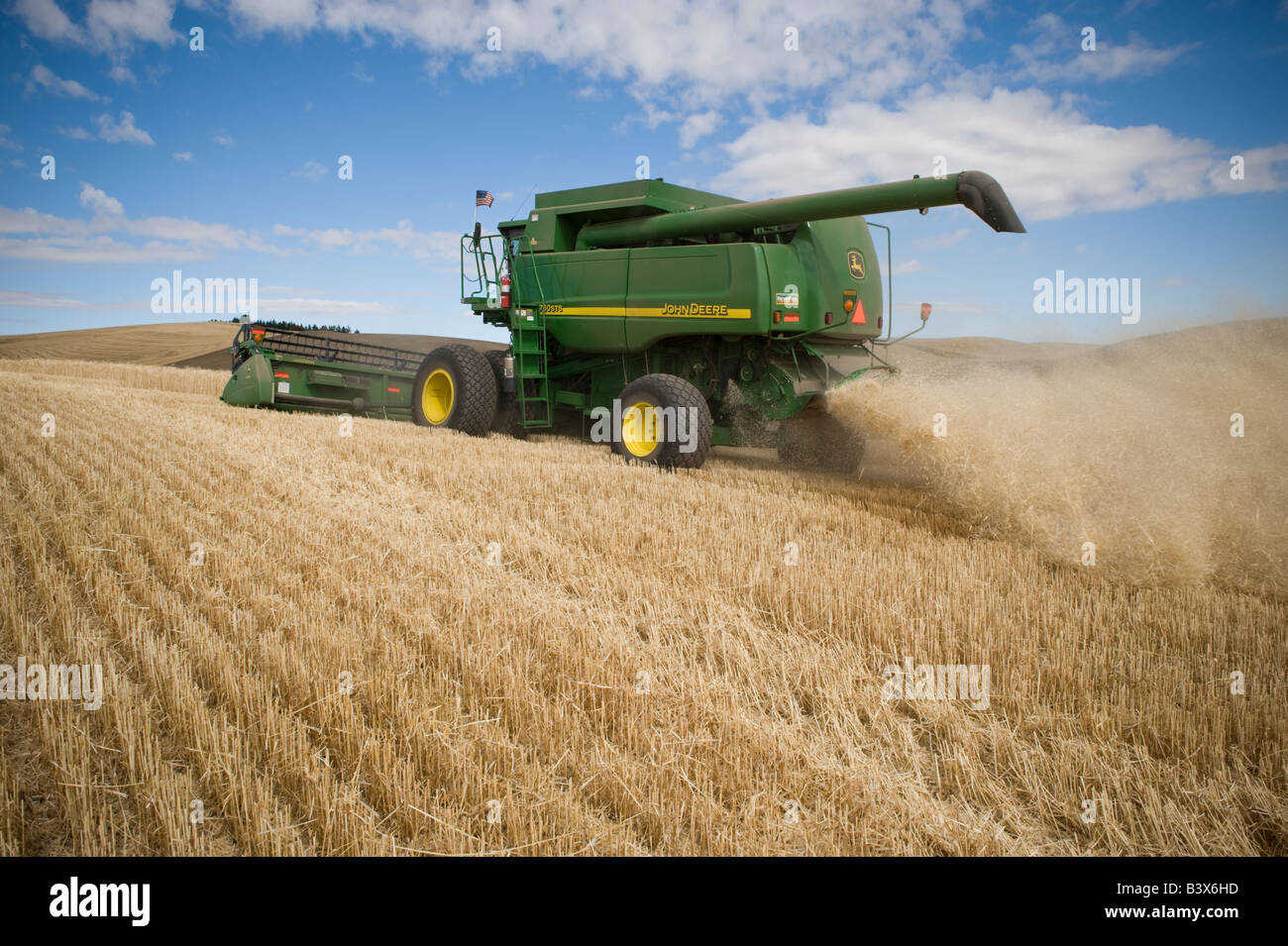 Wheat Harvest in Palouse, Washington, USA Stock Photo - Alamy