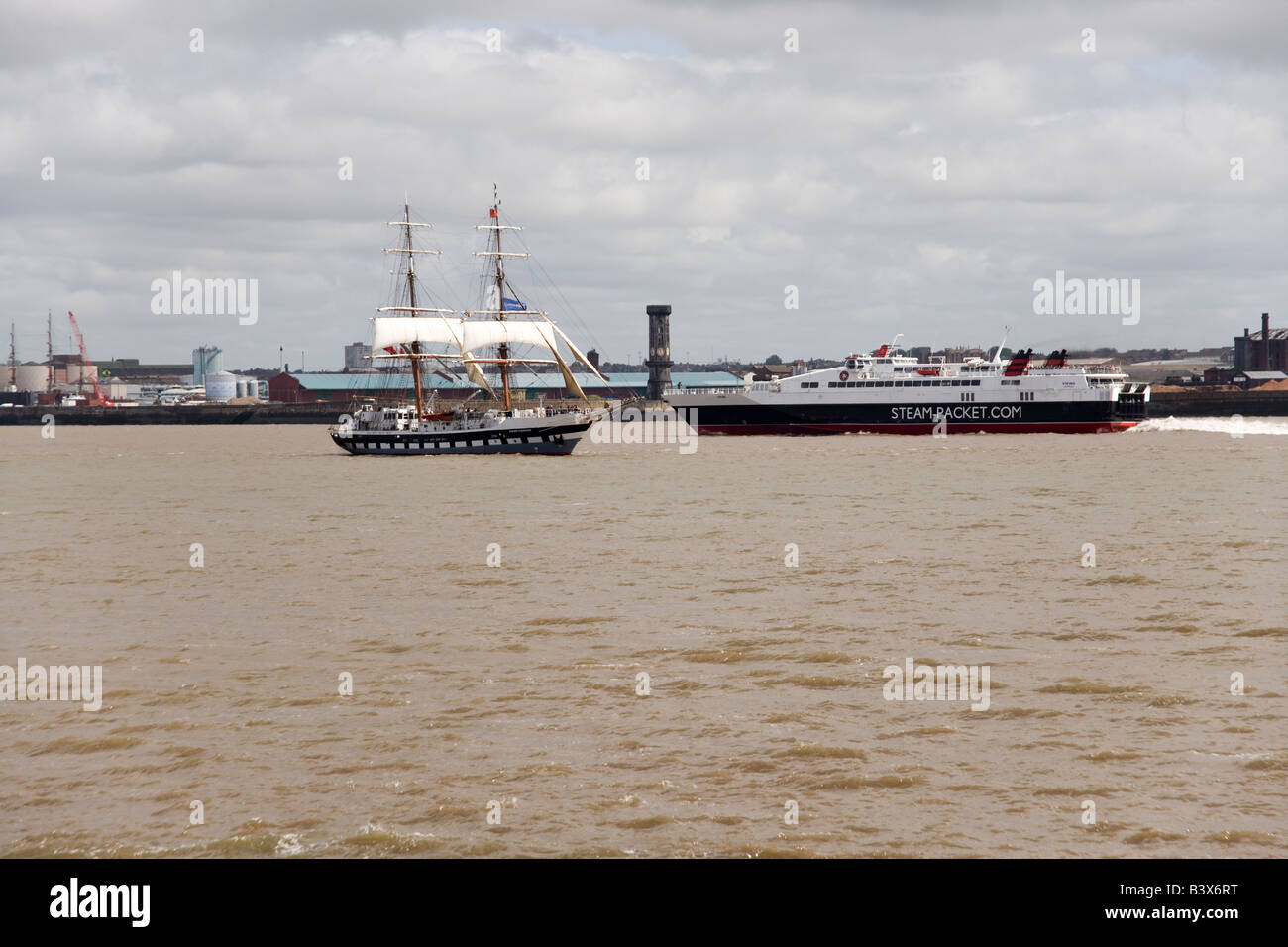 Stavros S Niarchos sailing ship at the Tall Ships race in Liverpool ...