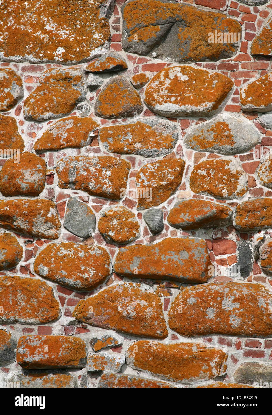 Boulder wall of the Solovetsky Monastery on the Solovetsky Islands in ...