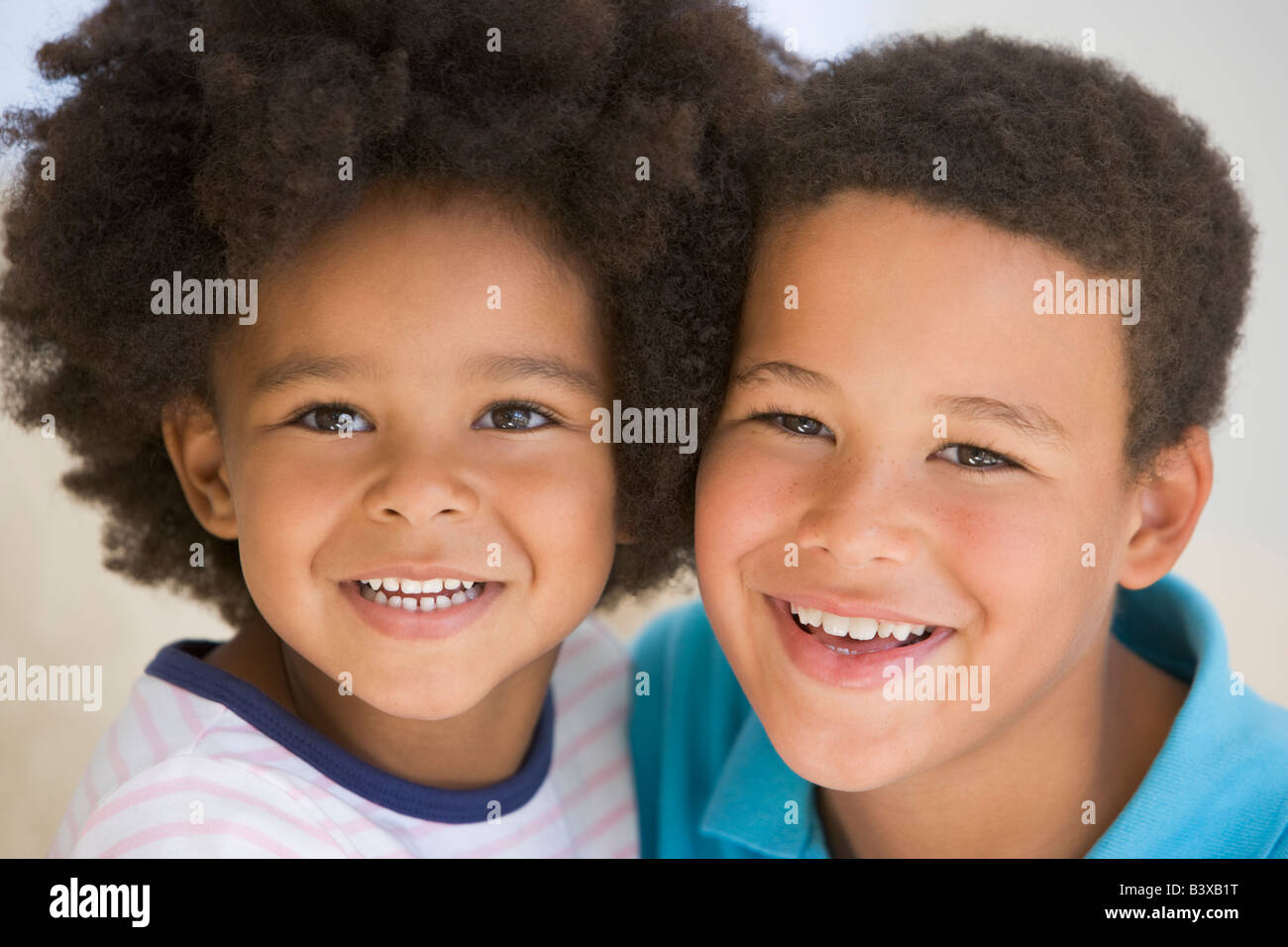 Portrait Of Brother And Sister Stock Photo - Alamy