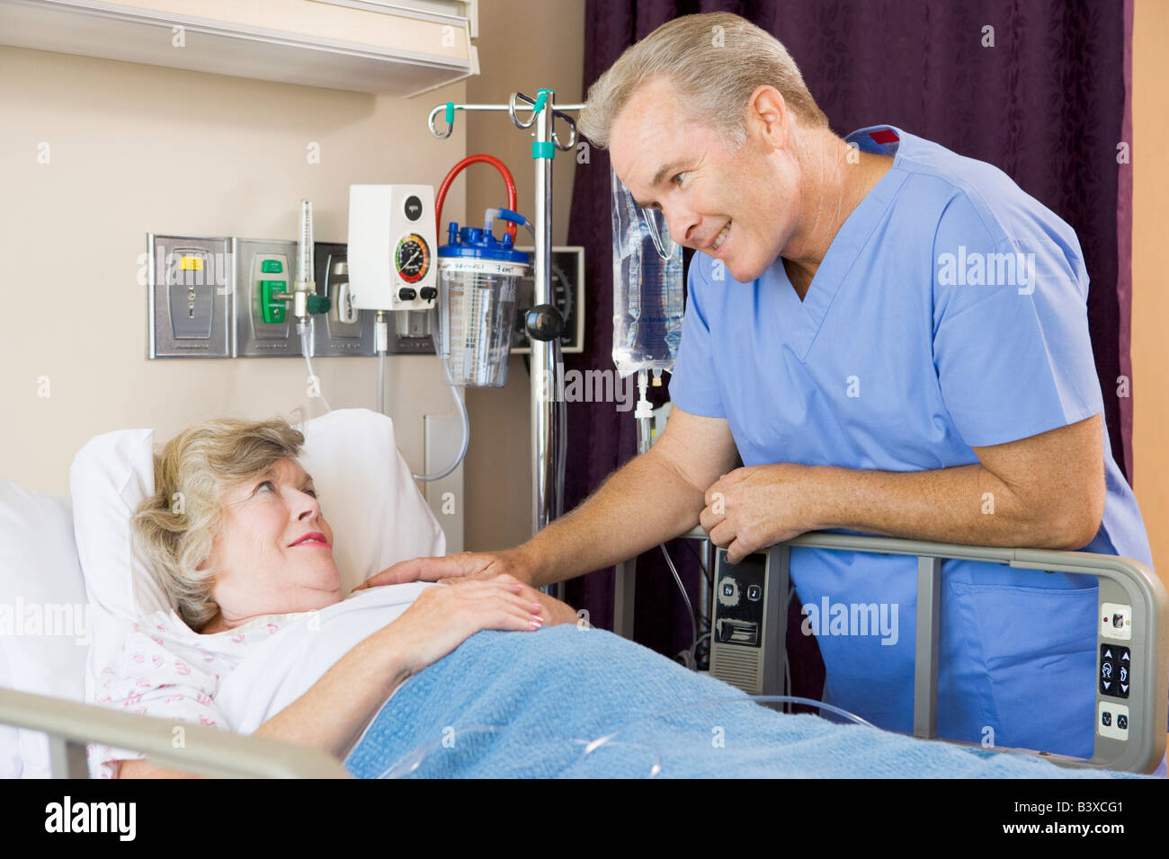 Doctor Checking Up On His Patient Stock Photo - Alamy