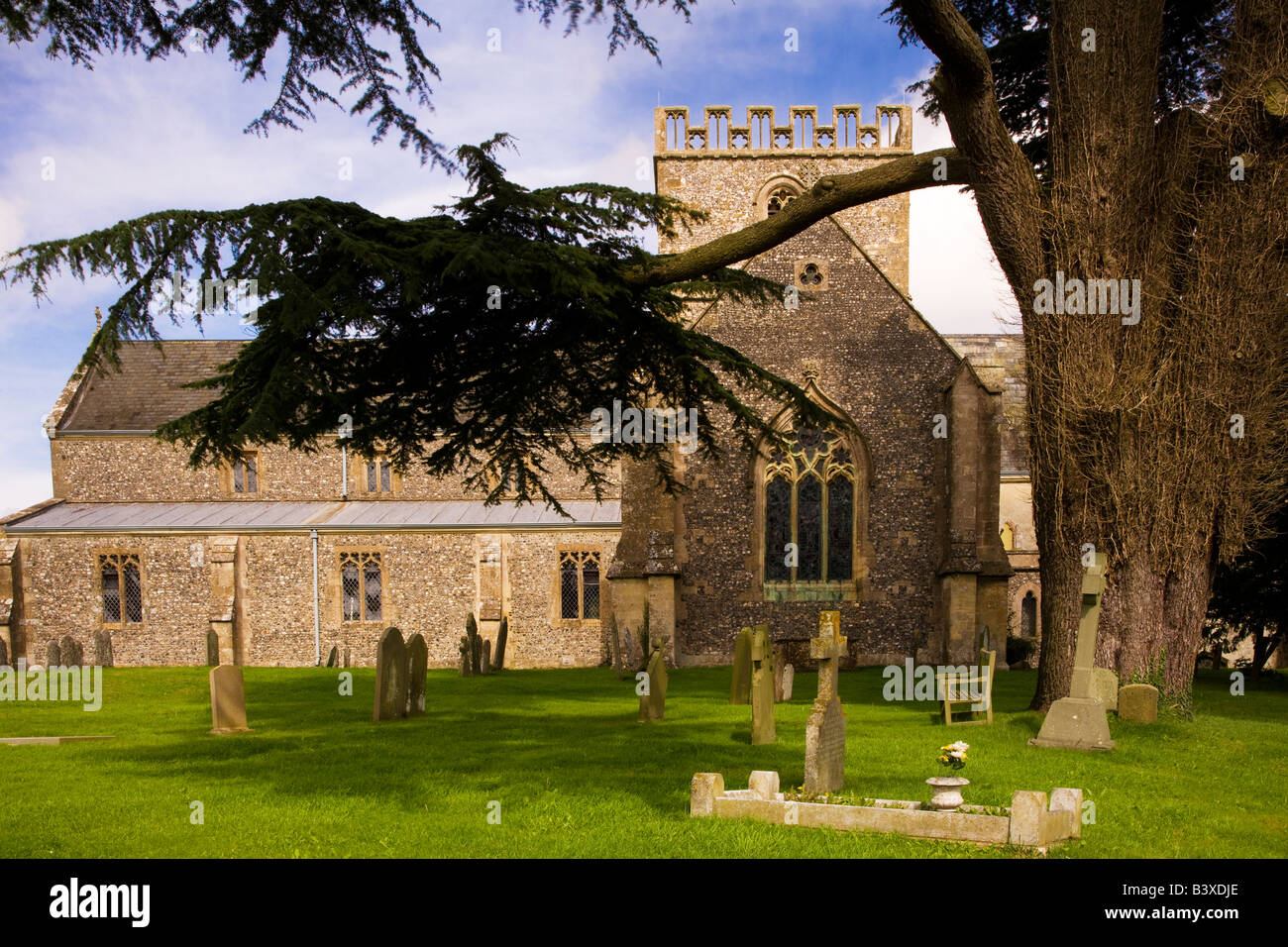Typical English country village Norman church of St.Mary's Church,Great ...