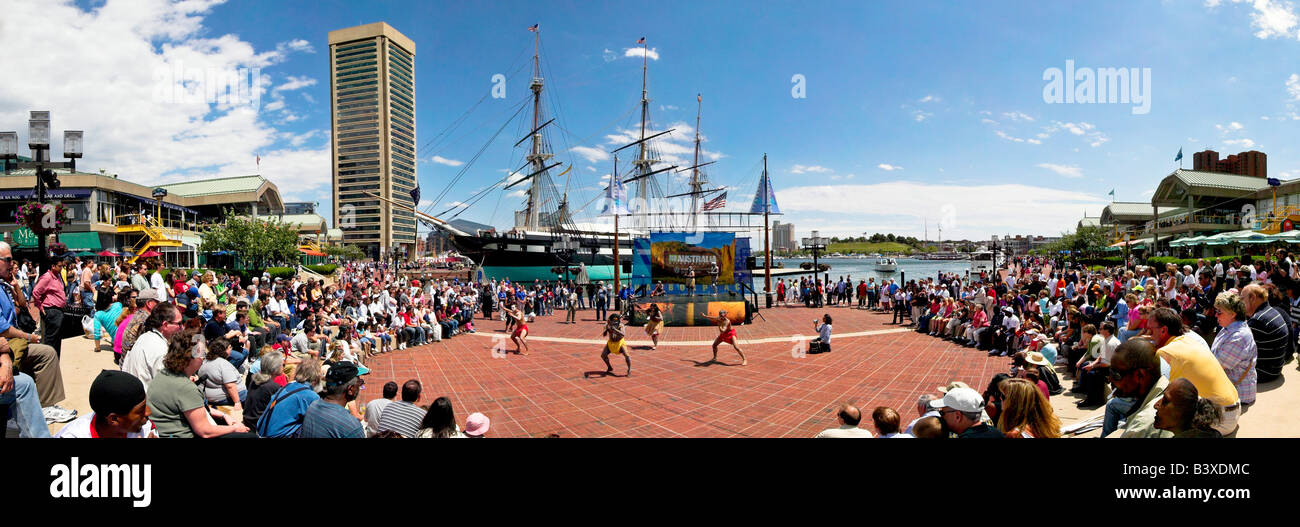 Outdoor performance of traditional Australian dancers at Harborplace in ...