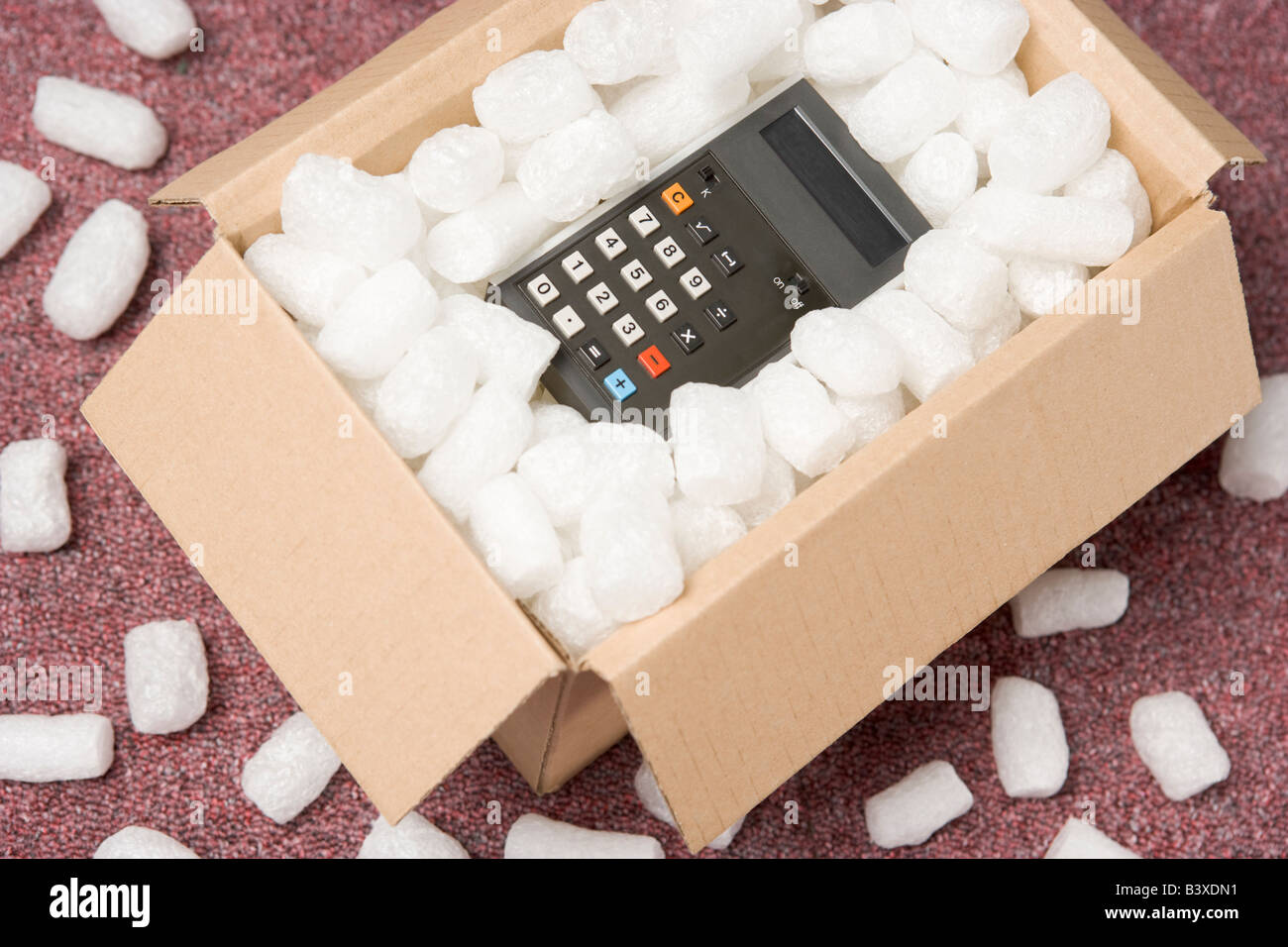 A Package Containing A Calculator Stock Photo - Alamy