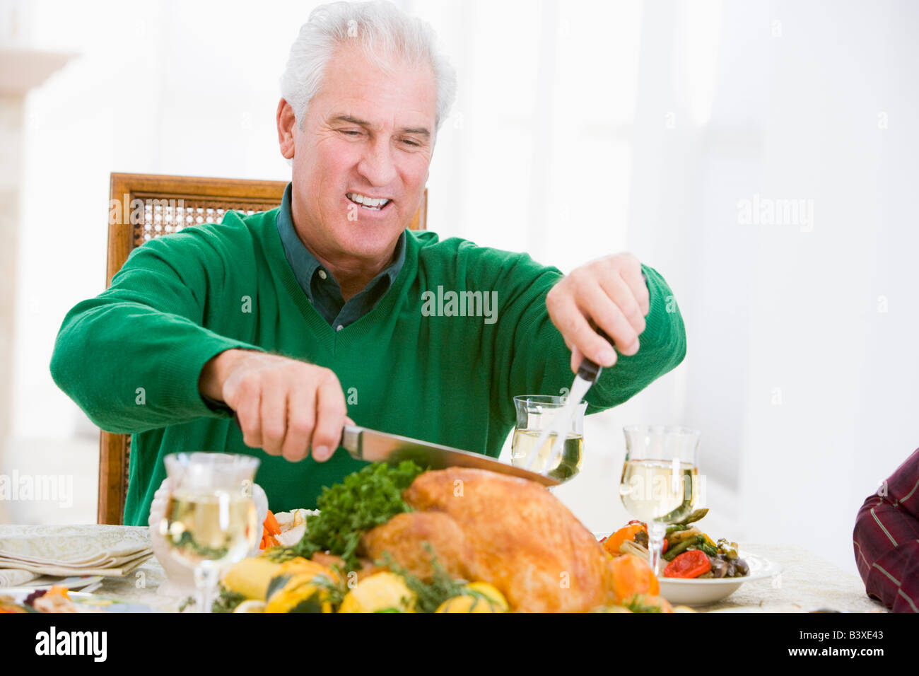 Person carving turkey hi-res stock photography and images - Alamy