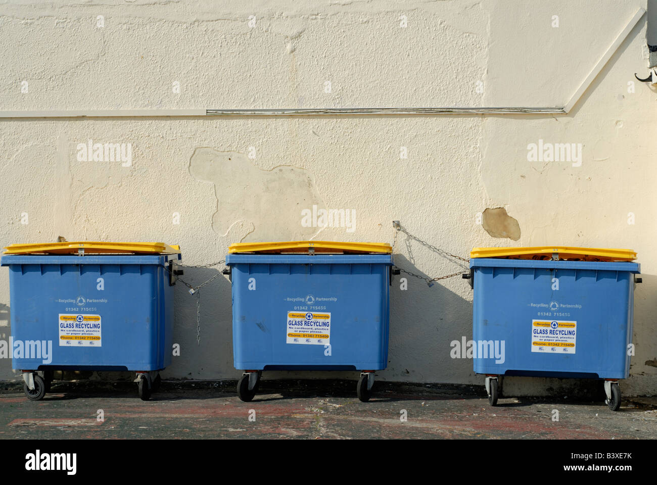 Recylcling bins for glass Stock Photo - Alamy