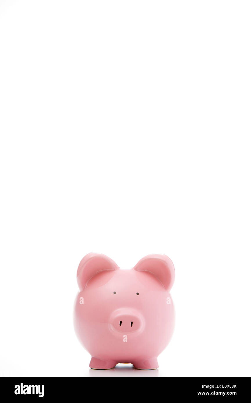 Front View Of Piggy Bank Stock Photo - Alamy