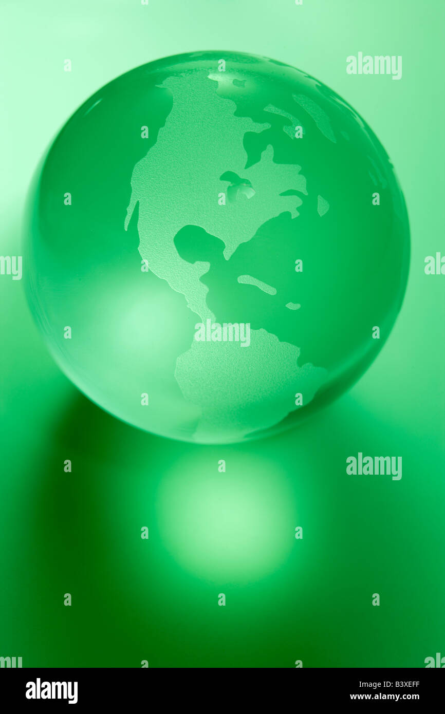 Green Colored Globe Stock Photo - Alamy