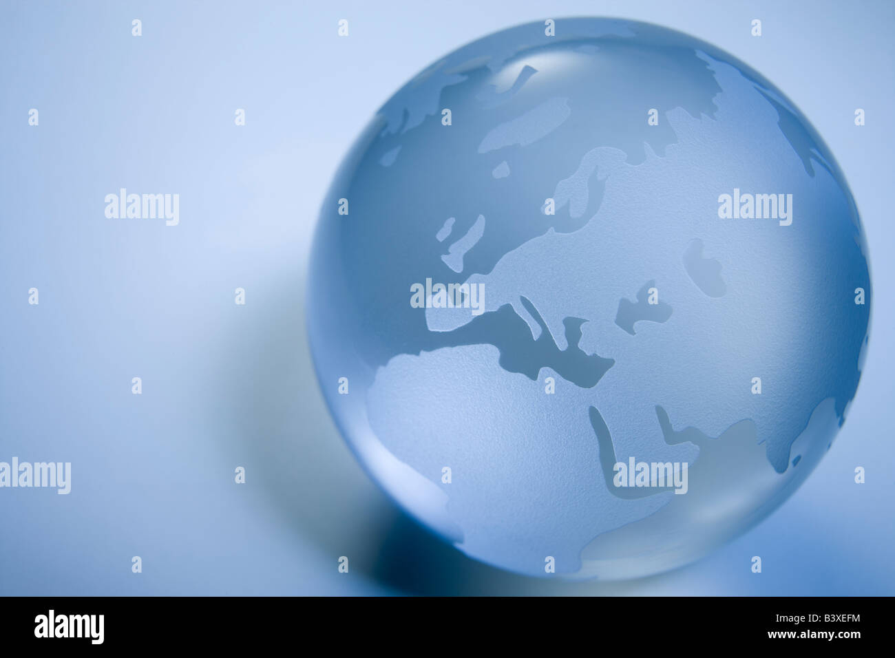 Blue Colored Globe Stock Photo - Alamy