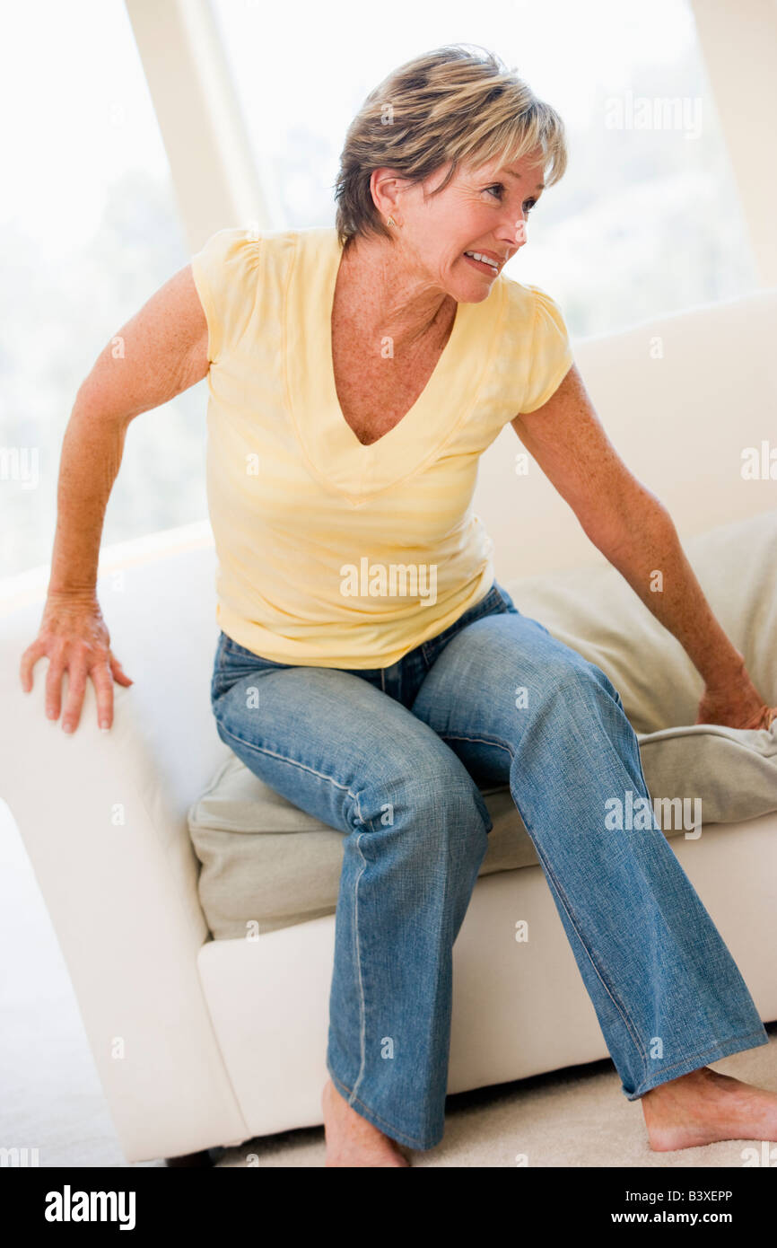 Woman Sitting Down Stock Photo - Alamy