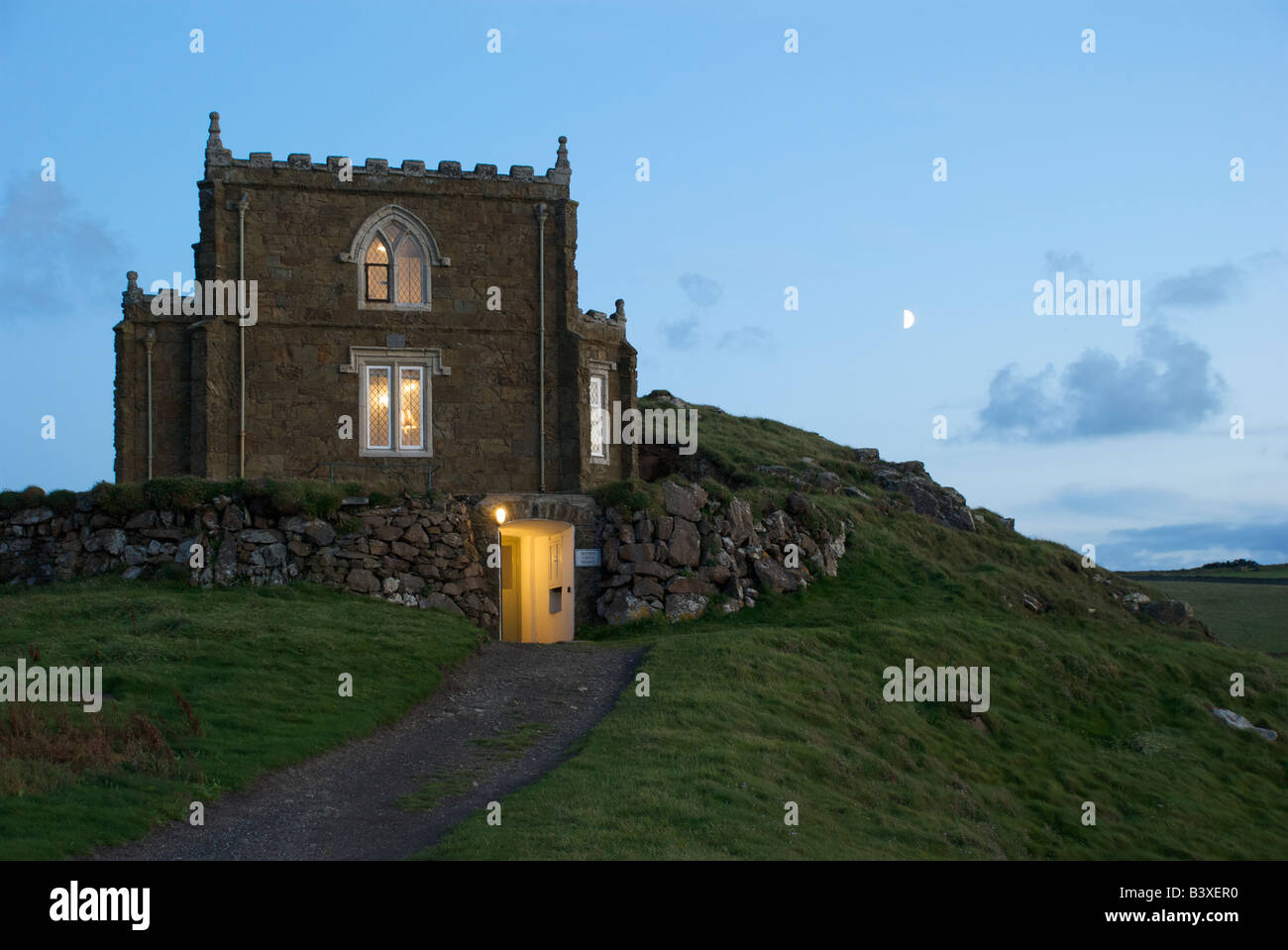Doyden Castle at dusk, National Trust Stock Photo - Alamy