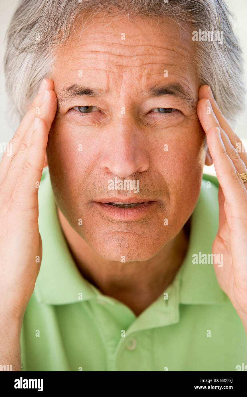 Man With A Headache Stock Photo - Alamy