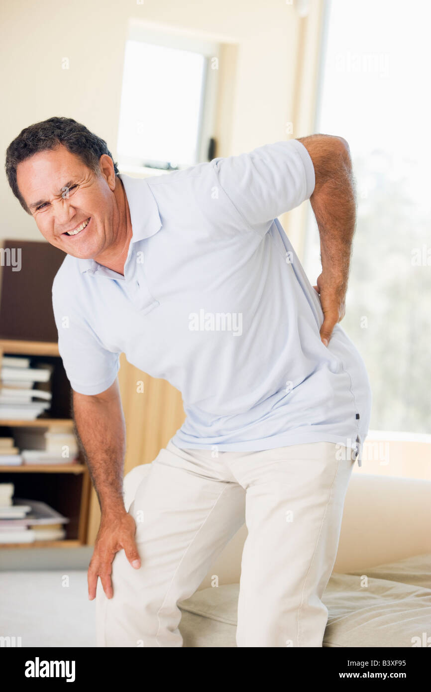 Man With Back Pain Stock Photo - Alamy