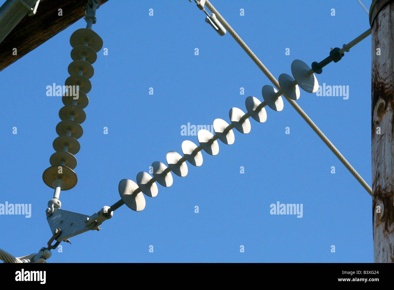 Horizontal Electrical power transmission Stock Photo - Alamy