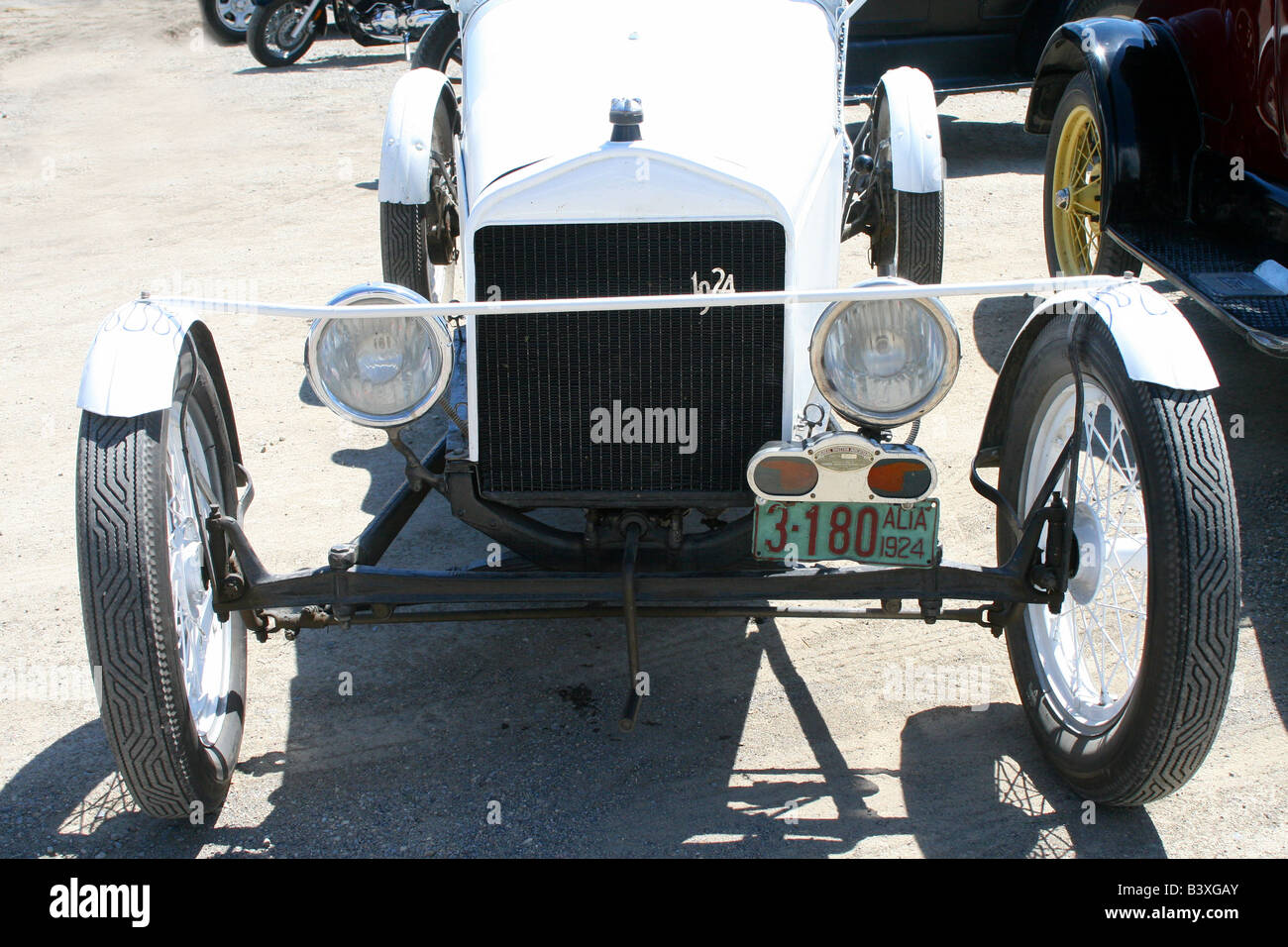 Horizontal Antique car restored to good as new condition Stock Photo ...
