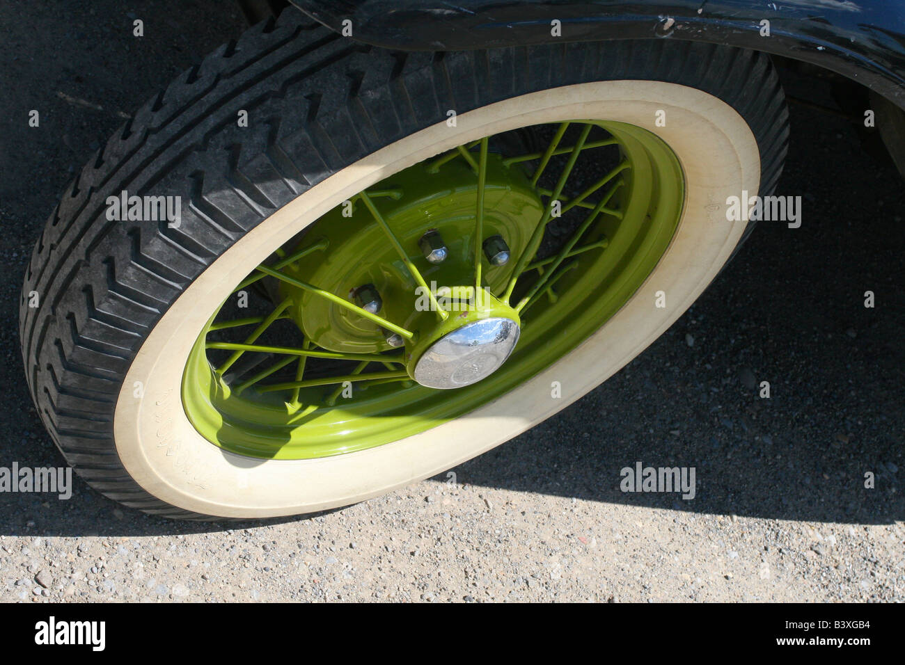 Horizontal Spare tire for an antique car Stock Photo - Alamy