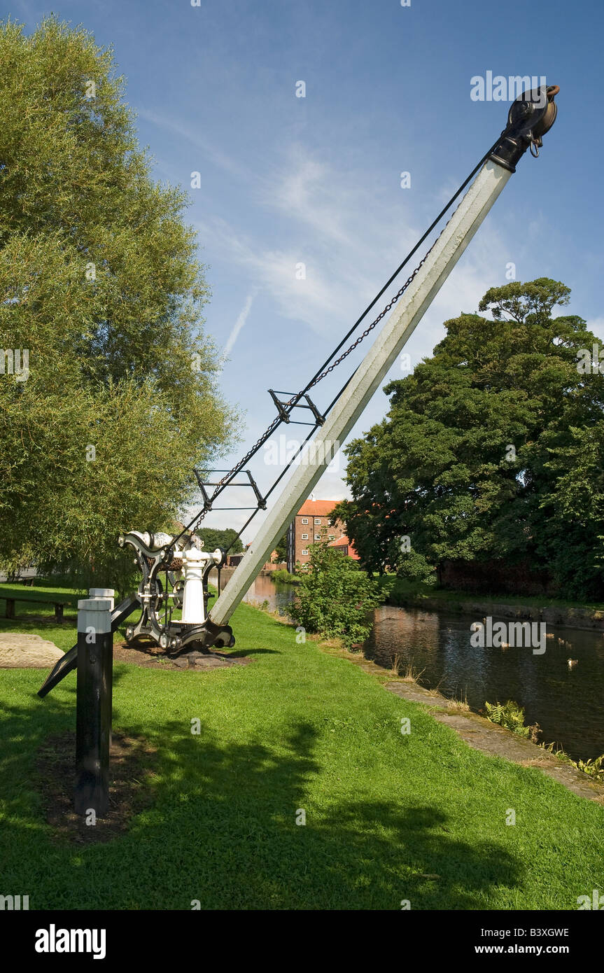 Old crane at Riverhead in summer Driffield East Yorkshire England UK ...