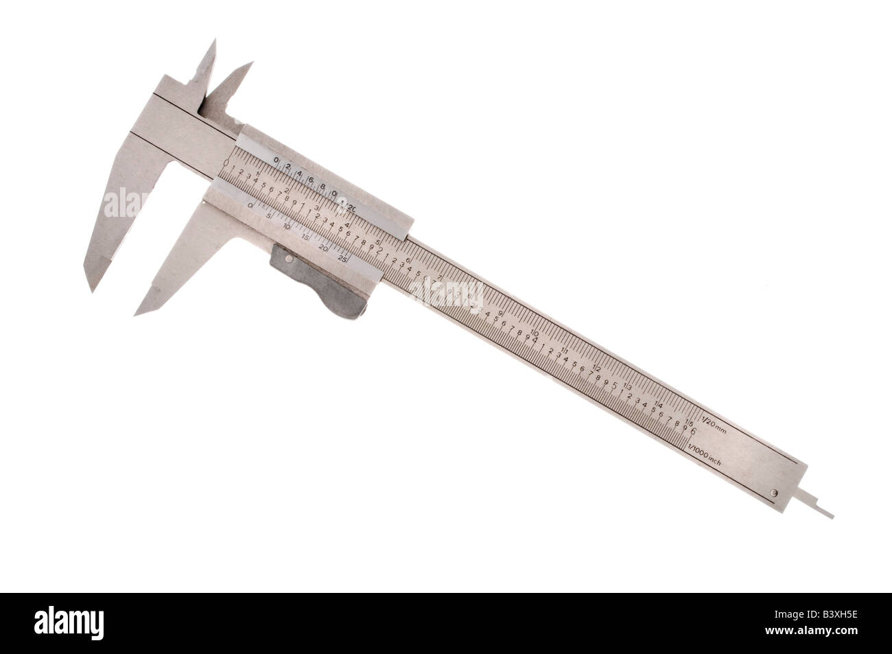 Metallic calipers on white Stock Photo - Alamy