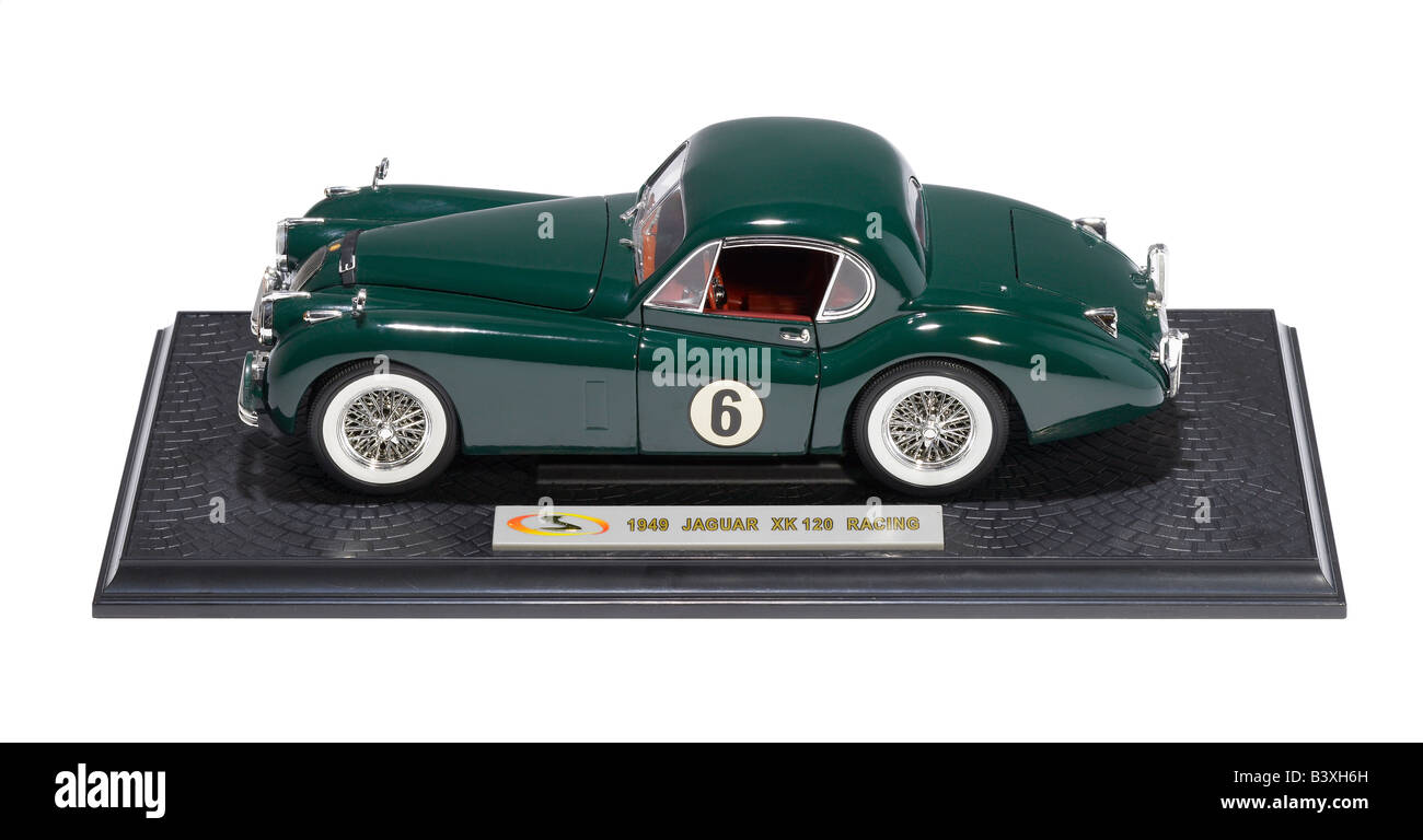 1949 Jaguar XK120 racing car model Stock Photo - Alamy