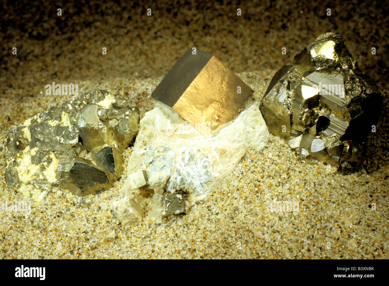 Pyrite, Iron Sulphide, Iron Pyrites, Fool´s Gold (FeS), crystal ...