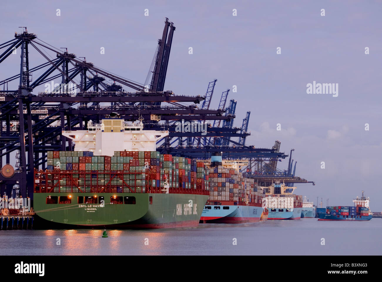 Trinity Quay at the Port of Felixstowe, Britain's largest container ...