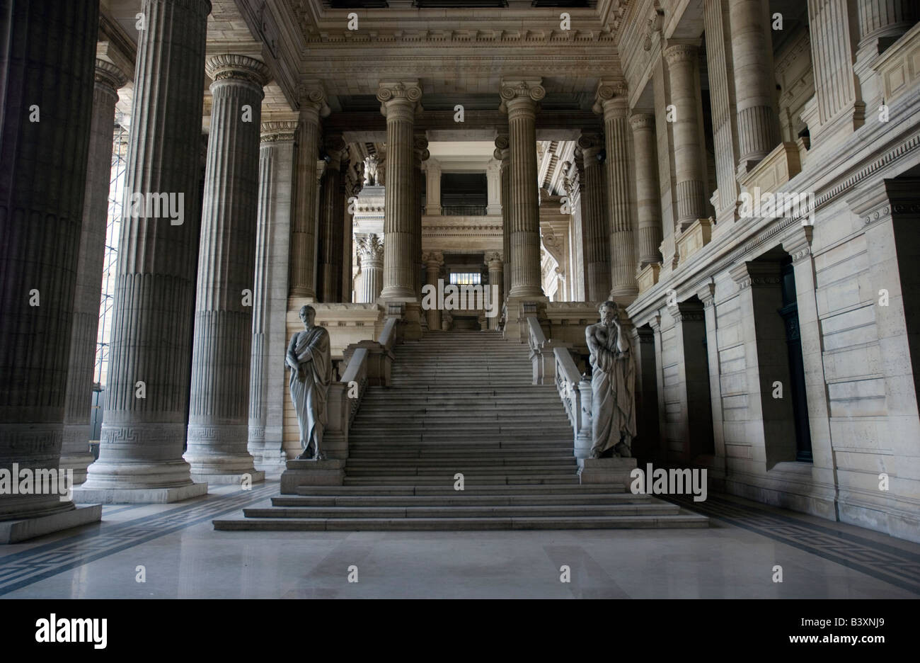 Staircase and colonnade of the Palace of Justice Brussels Belgium Stock Photo - Alamy