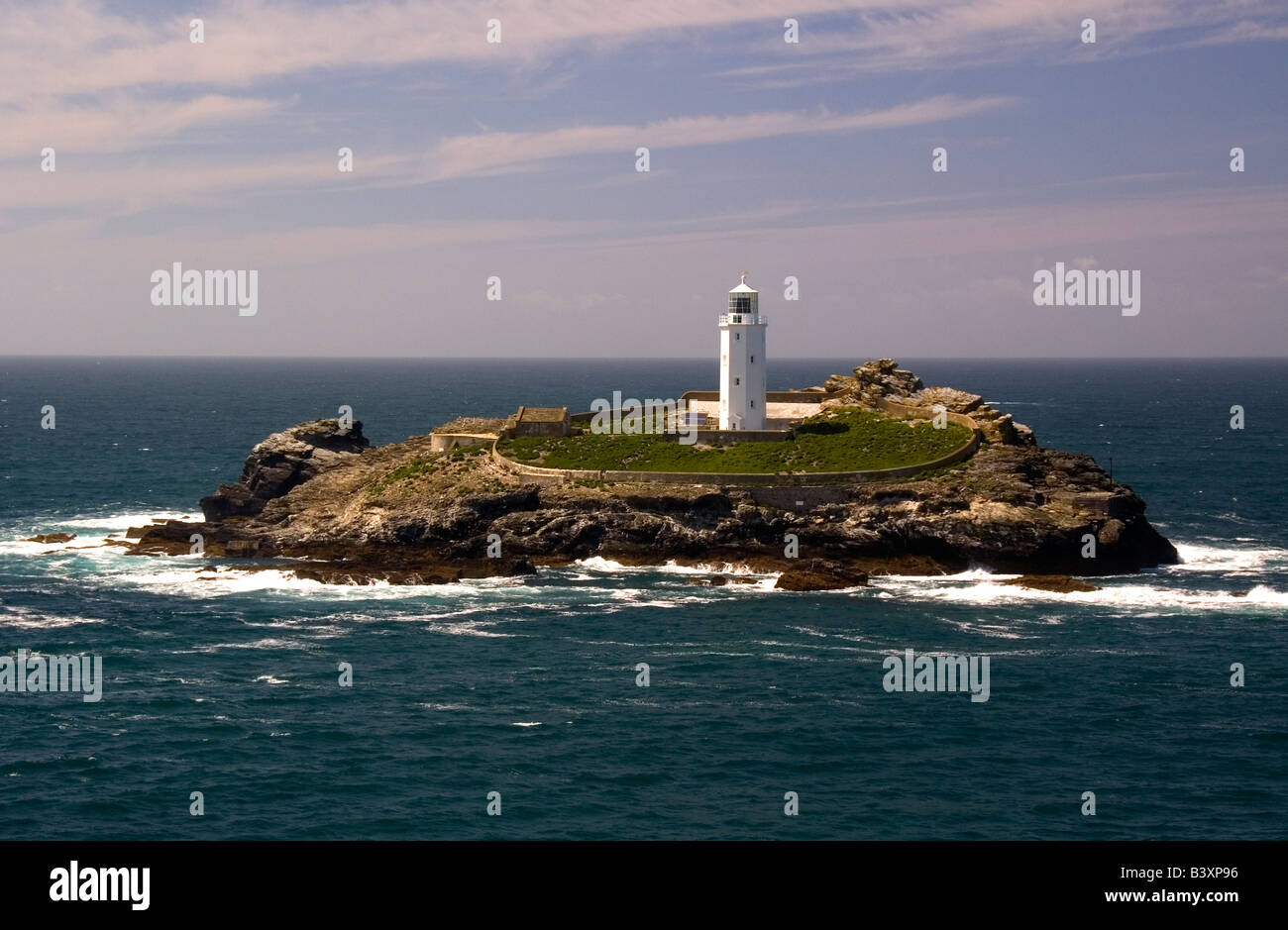 Godrevy Lighthouse Cornwall England UK Stock Photo - Alamy