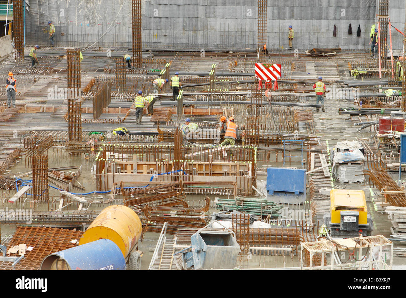 Bath England construction industry workers at the new SouthGate ...