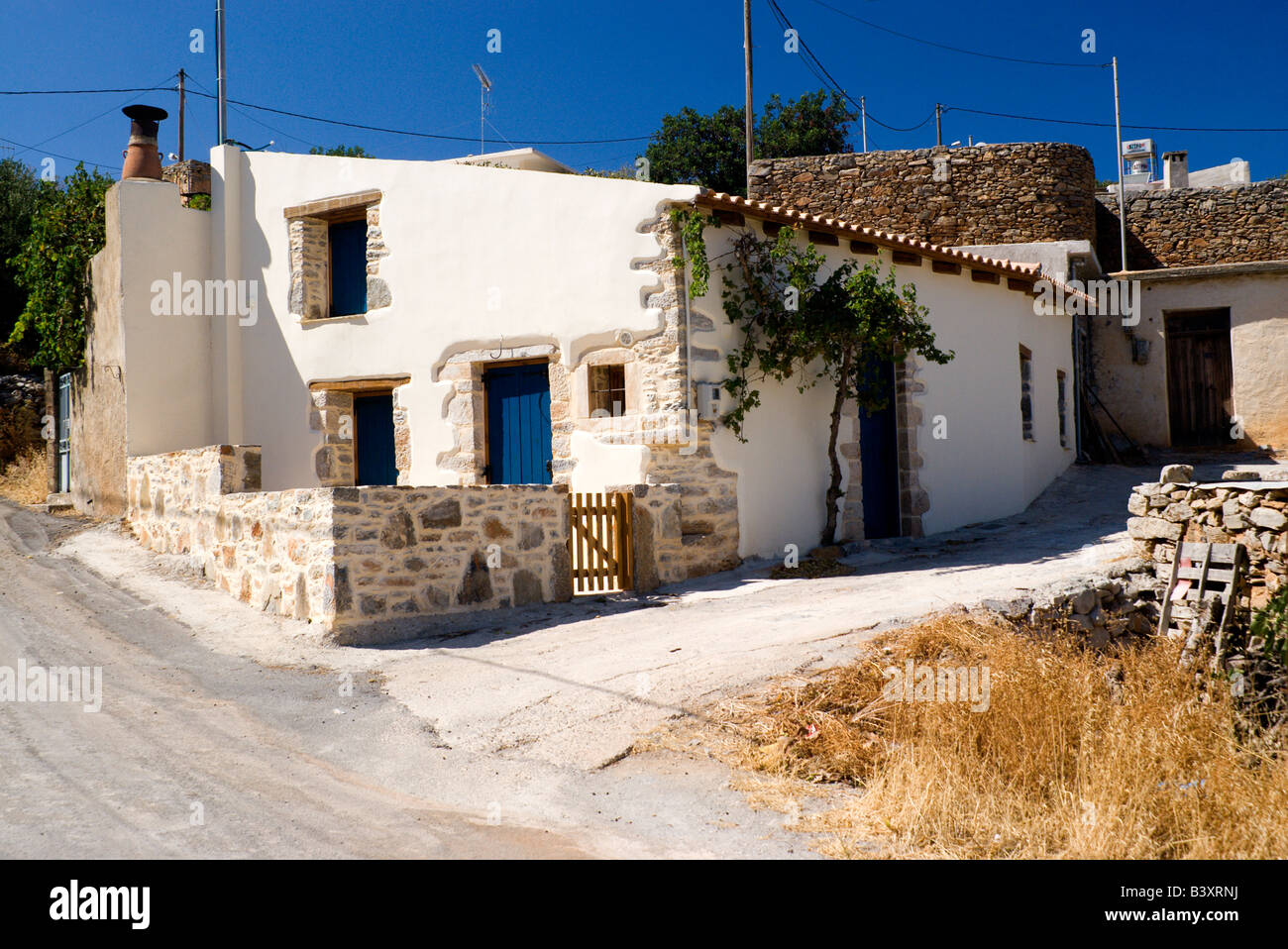 house vrouchas near elounda crete greece Stock Photo - Alamy