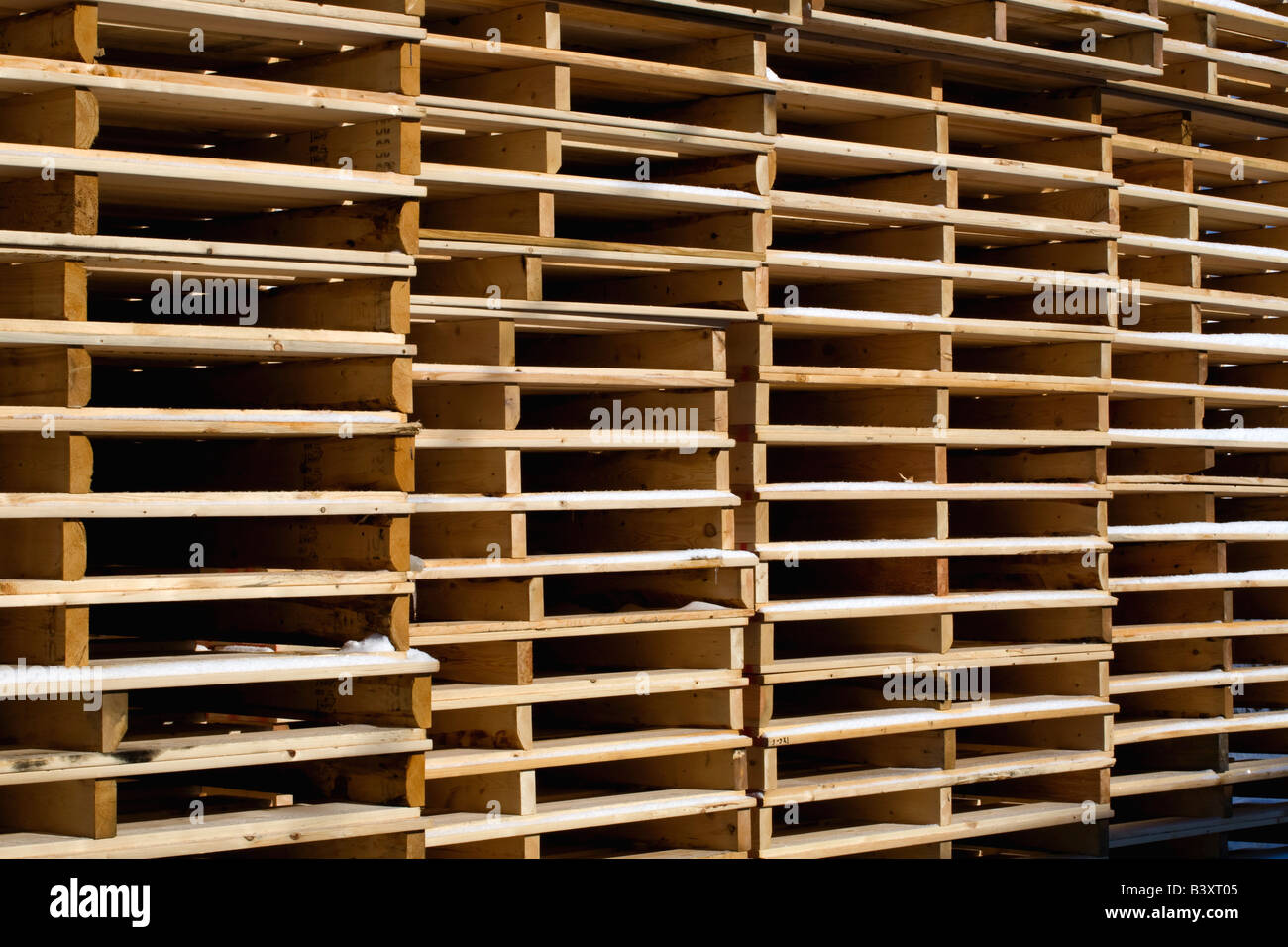 Stacks of pallets Stock Photo - Alamy