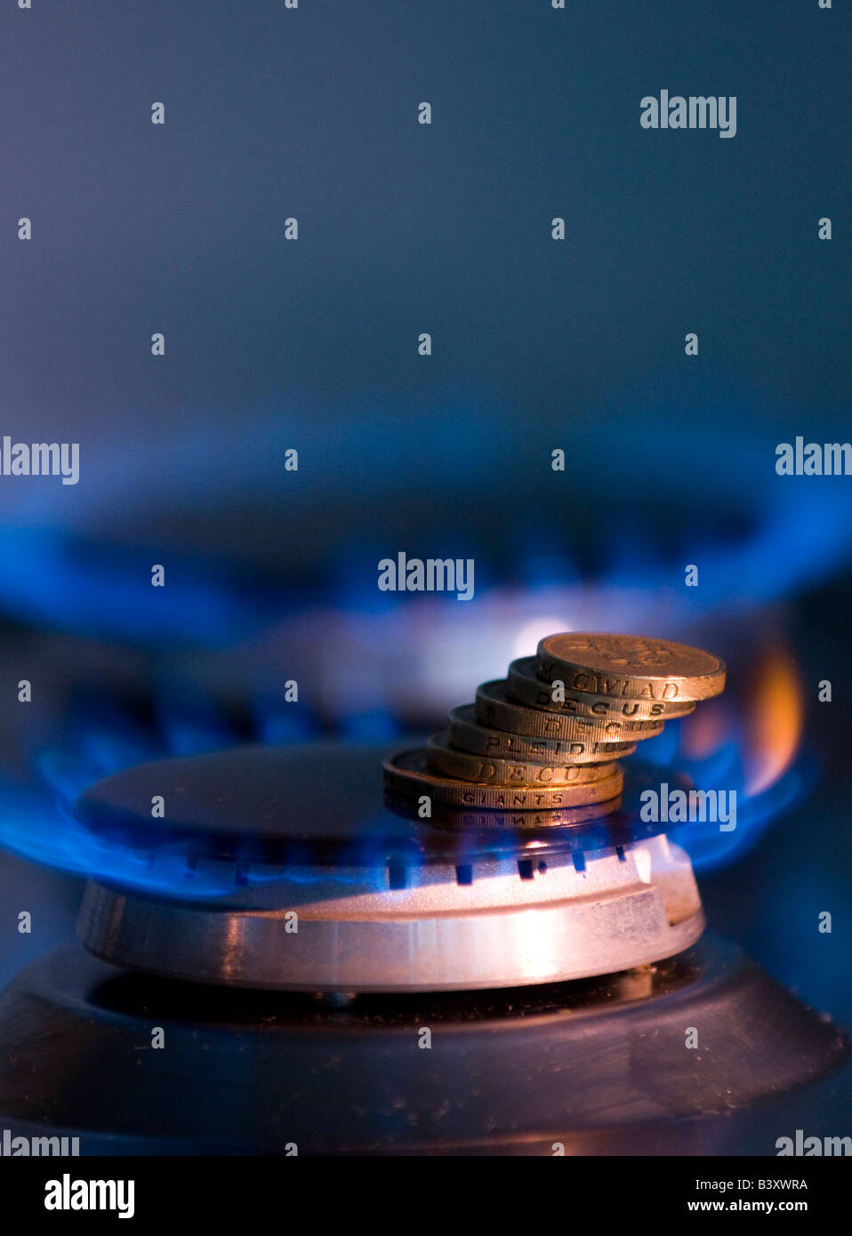 Gas hob burning money hi-res stock photography and images - Alamy
