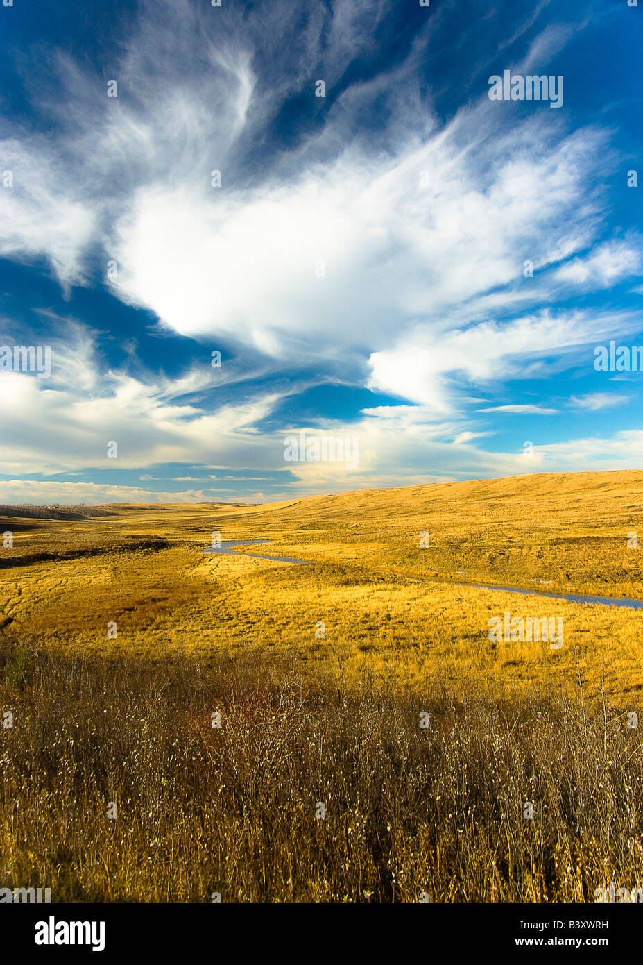 Sky over prairie landscape Stock Photo - Alamy