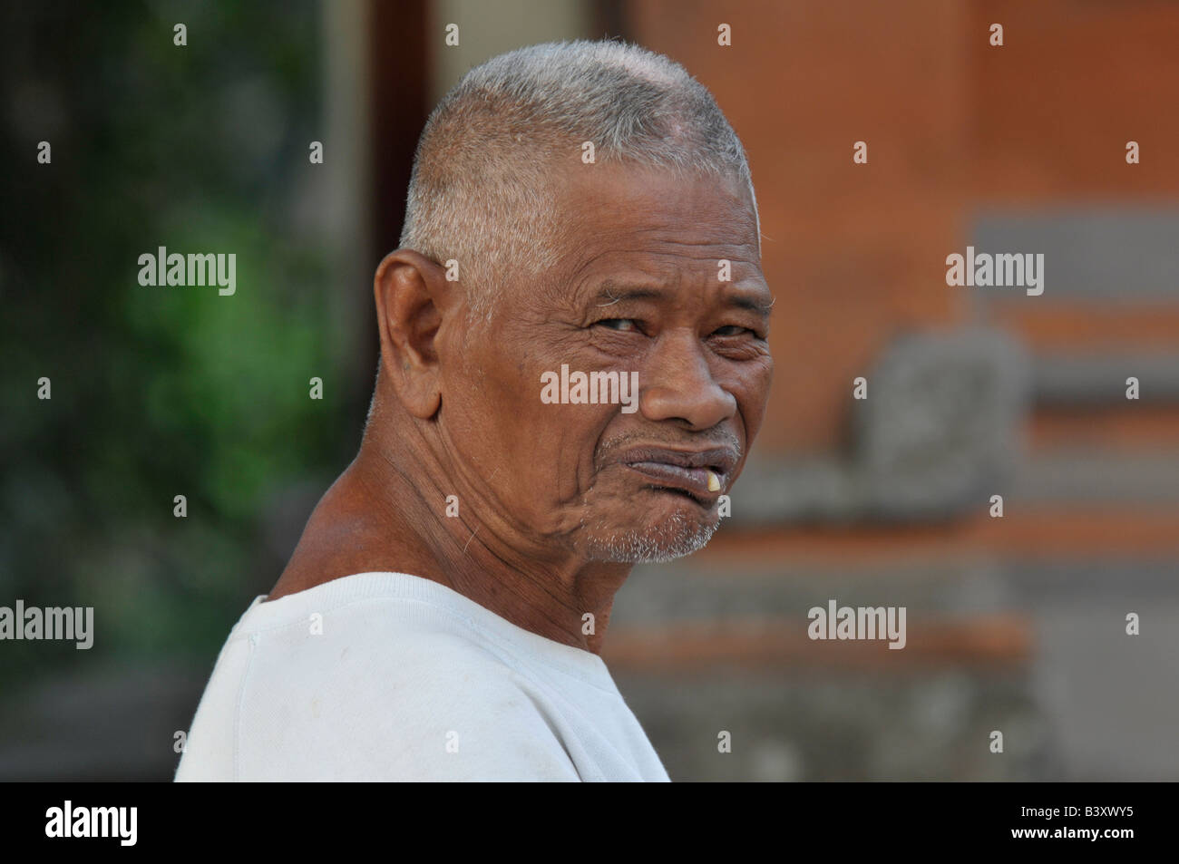 old bali aga man, julah, bali aga village , north bali , indonesia ...