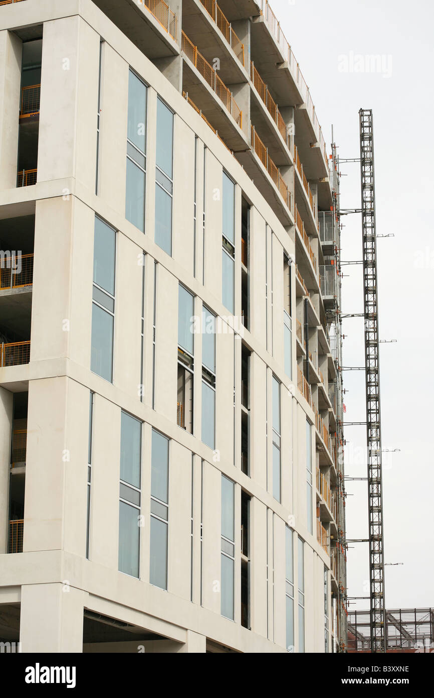 Precast concrete cladding on Hilton Hotel construction Stock Photo - Alamy