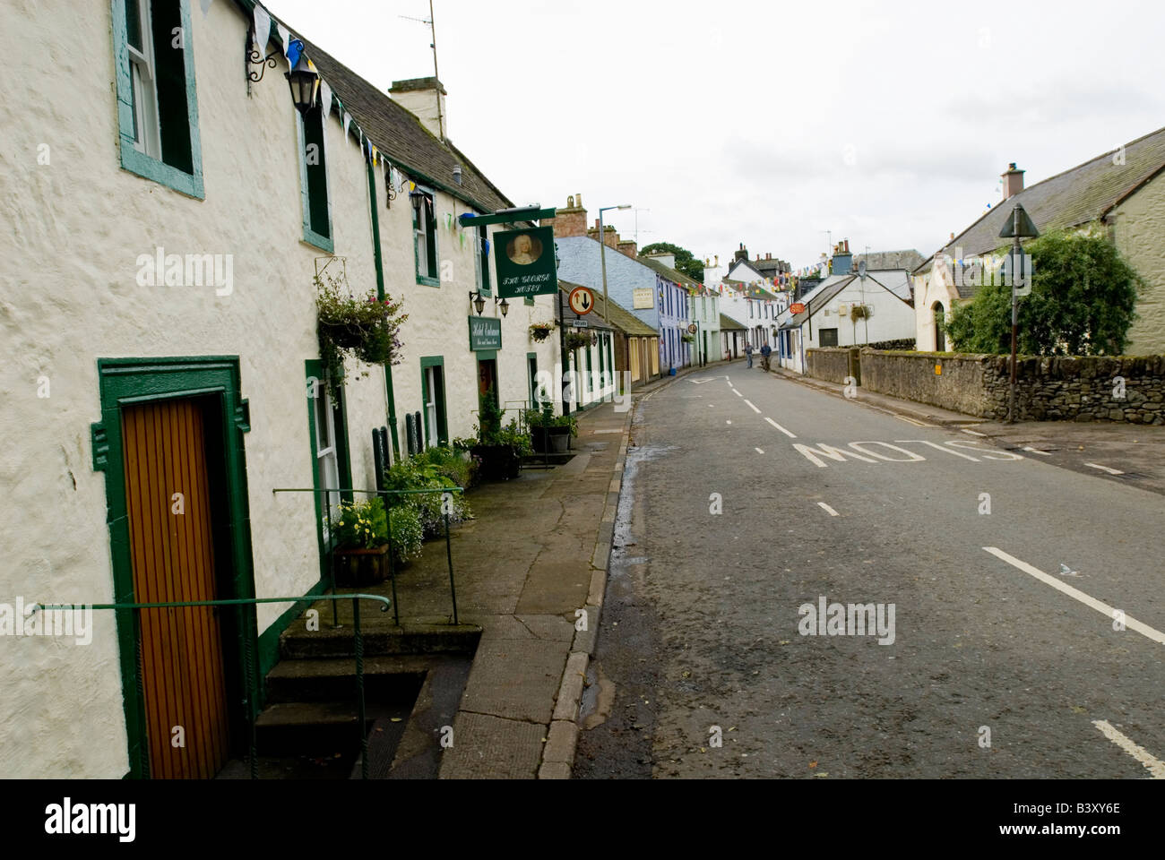 A general view of the main street in the village of Moniaive in ...