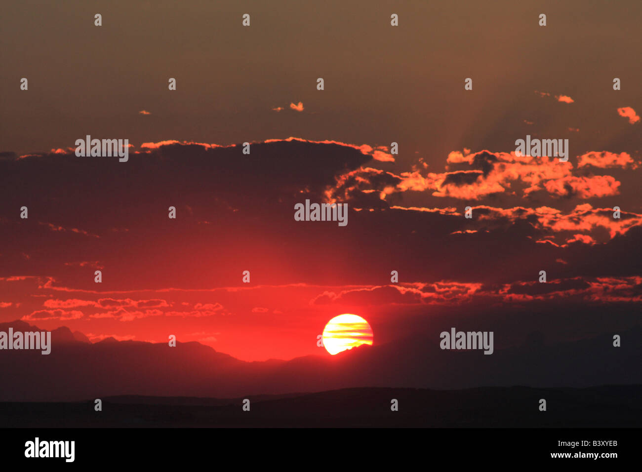 Sunset above the Rockies just outside Calgary, Alberta Stock Photo - Alamy