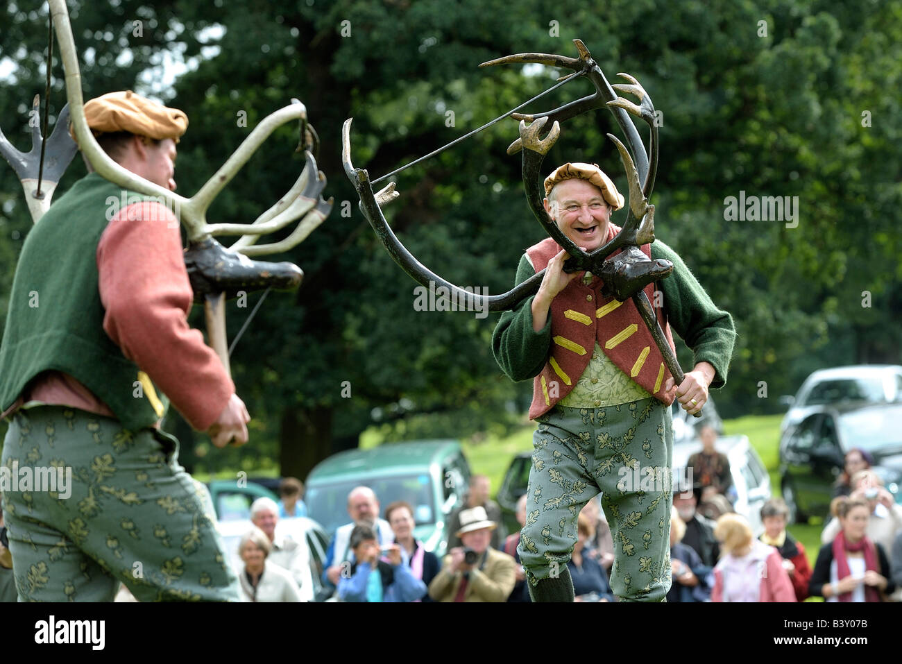 The Abbots Bromley Horn Dance held annually on Wakes Monday in Abbots ...