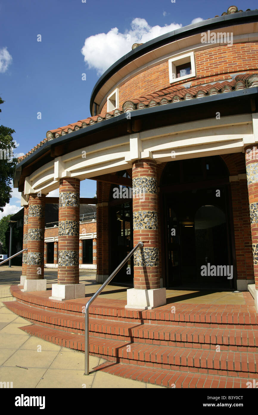 City of St Albans, England. Main entrance to the Verulamium Museum "The ...